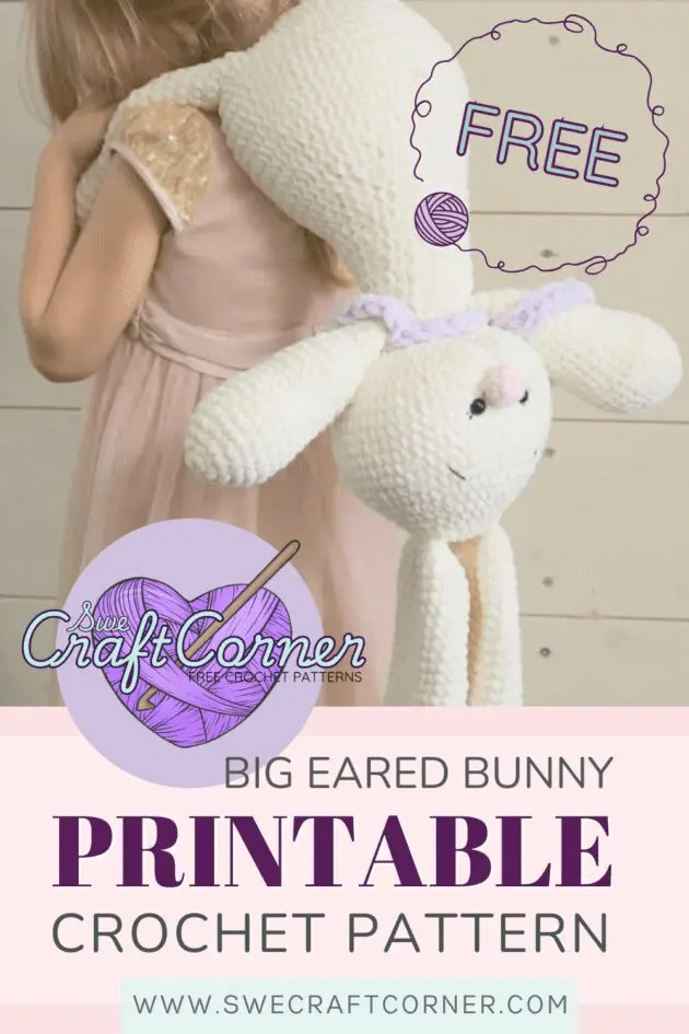 How To Make - Big Crochet Bunny, PRINTABLE And Free Pattern