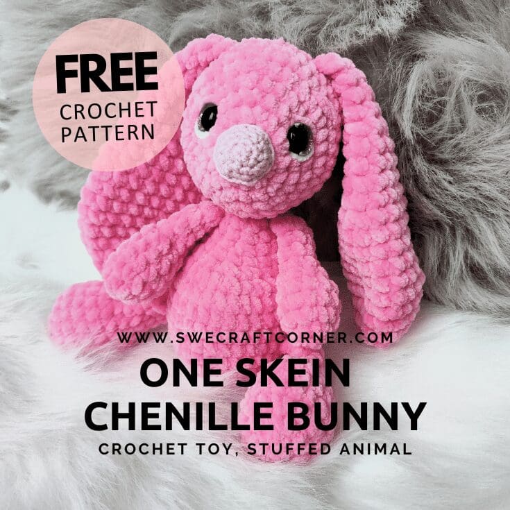 FREE PDF Crochet Pattern - One Skein Chenille Bunny » Millie ...