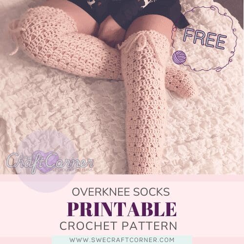 Thigh High Socks – Free PDF Crochet Pattern For Overknee Socks