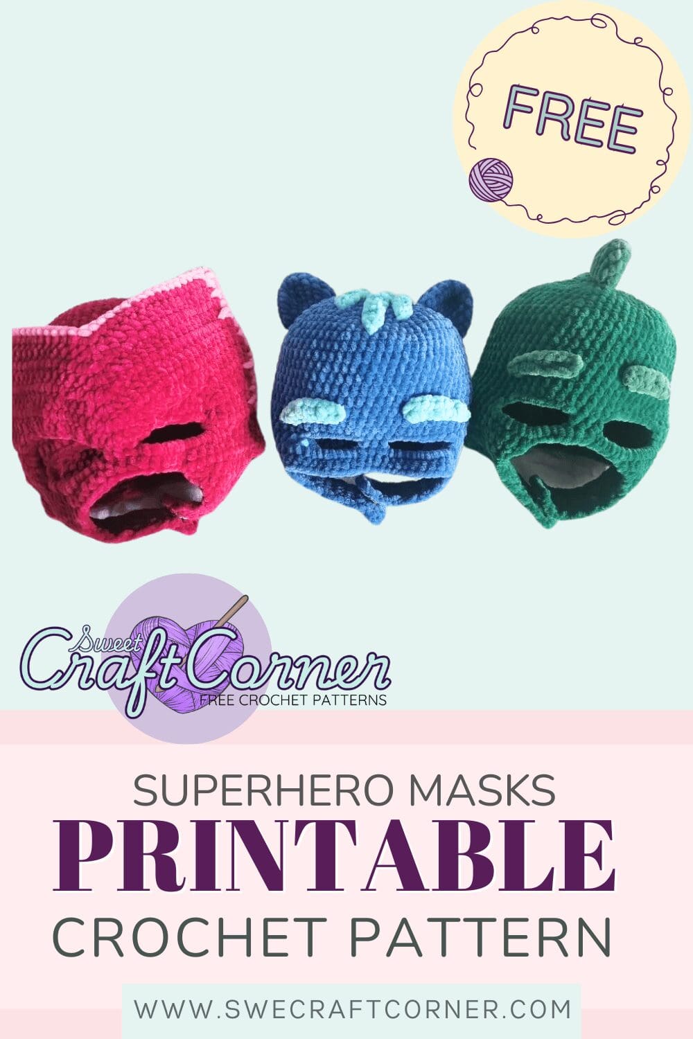 DIY superhero masks with this Free pattern – SWECRAFTCORNER